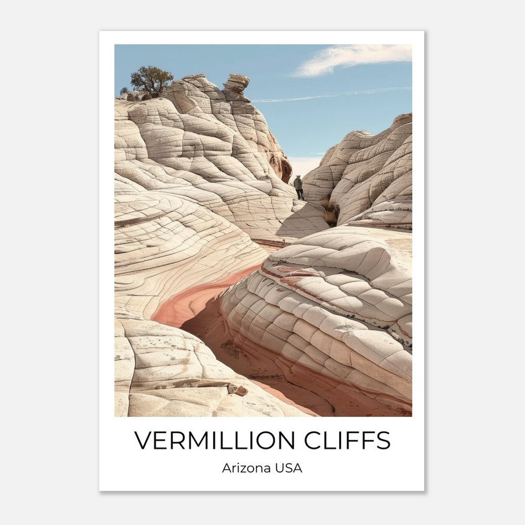 VERMILLION CLIFFS Arizona Travel Poster, Arizona Travel Print, Arizona ...