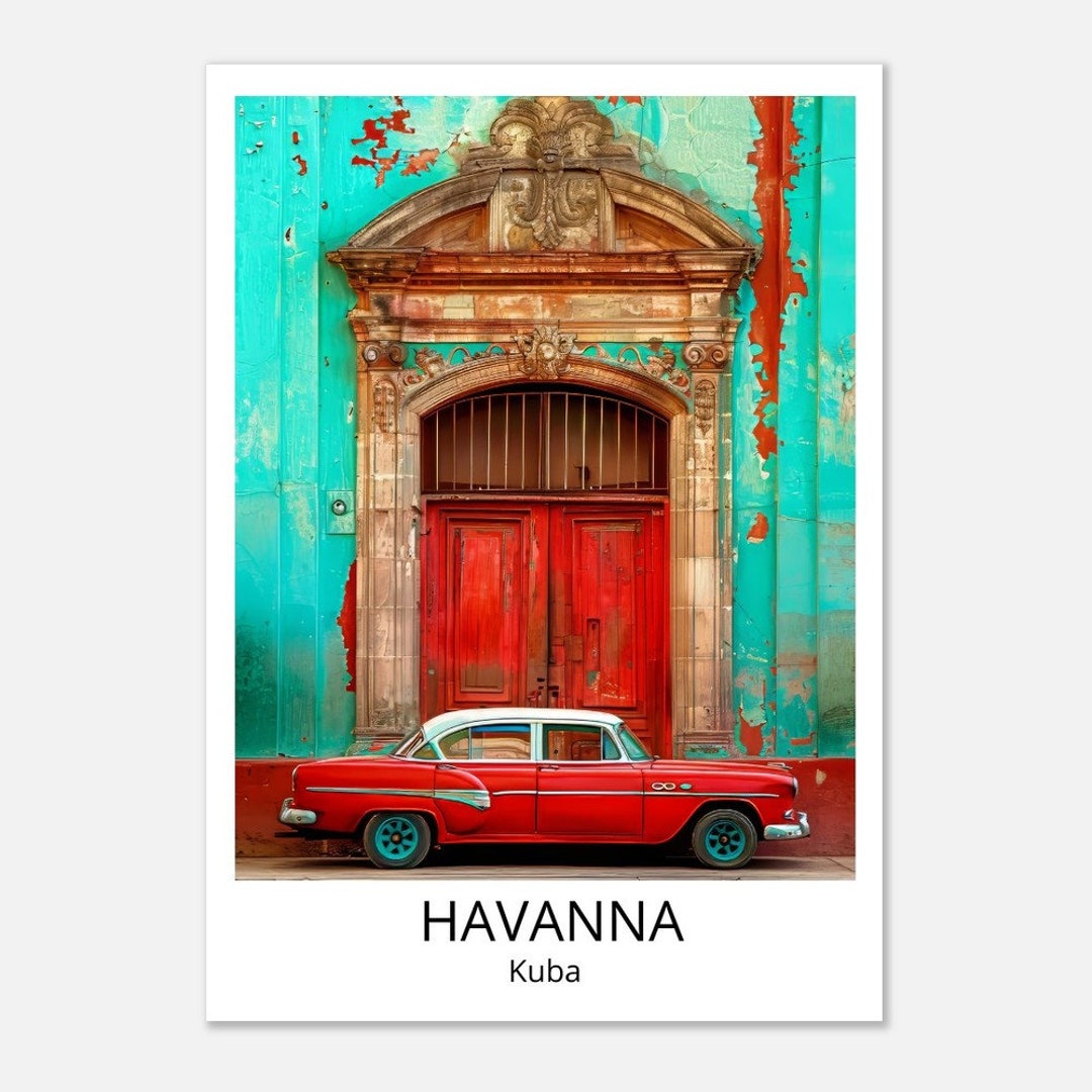 HAVANNA Cuba, Cuba - Travel Poster - Cuba Poster Wall - Havana Poster ...