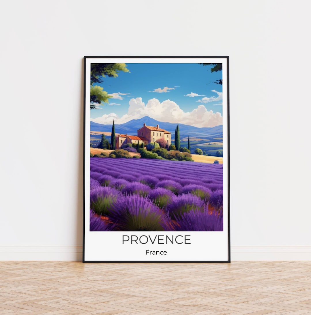 Travel Poster Provence, Travel Poster, Wallart France, Premium Poster ...