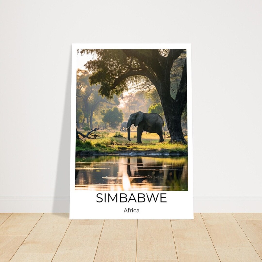 ZIMBABWE Poster Travel Poster Zimbabwe Wall Art Zimbabwe Travel Print ...