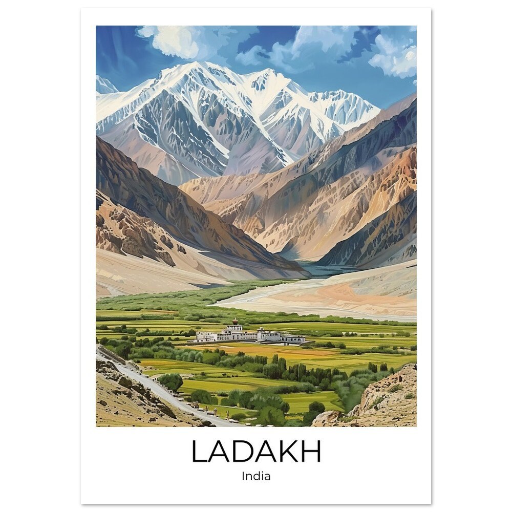LADAKH Travel Poster Ladakh Travel Print Ladakh in Summer Poster Wall ...