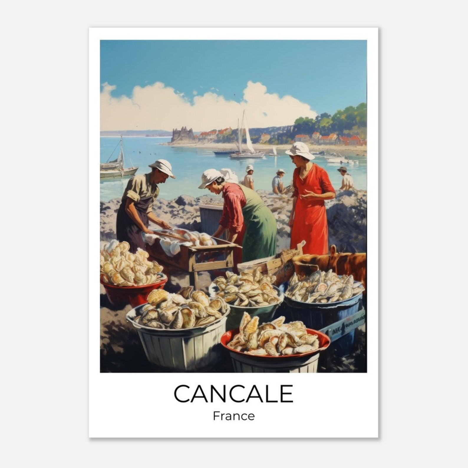 Cancale | Vintage Travel Poster Cancale | Wall Art France | Travel ...