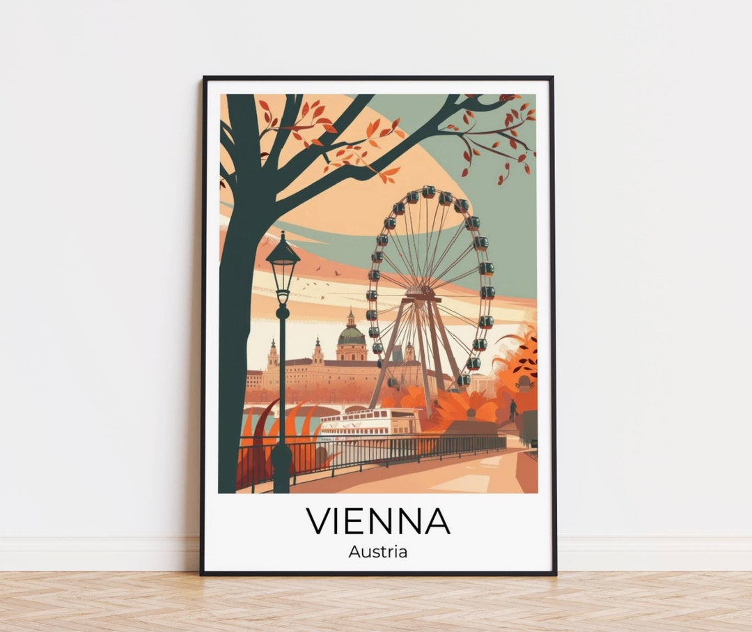VIENNA Travel Poster VIENNA Travel Print Vienna Watercolor Poster Wall ...
