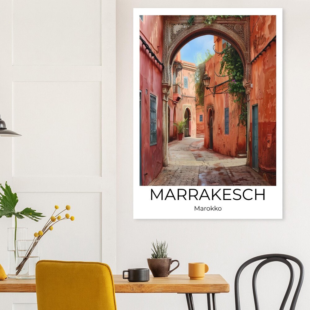 MARRAKESH Travel Poster Morocco Wall Art Marrakesh Travel Print Marrakesh Morocco Wall ...