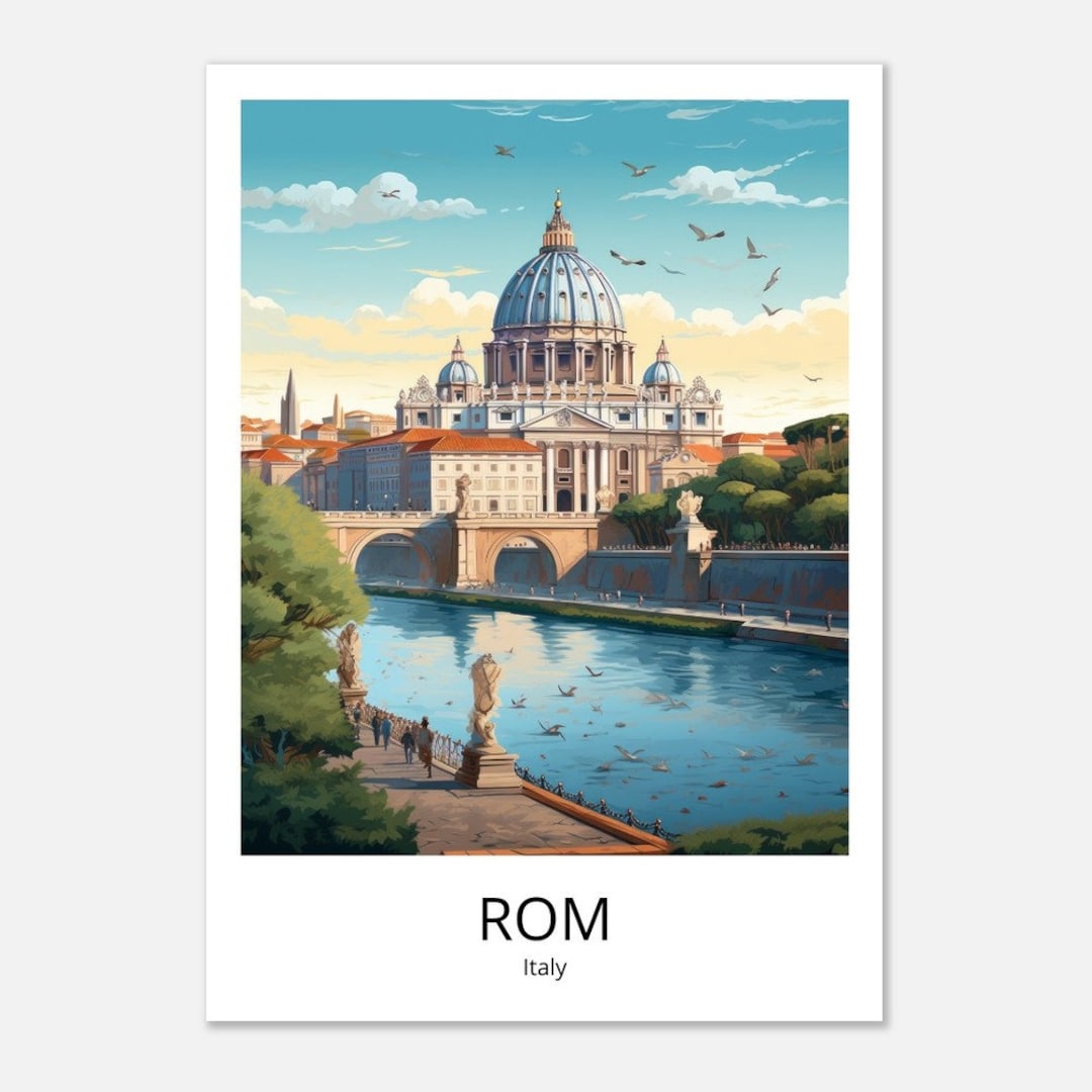 ROM Reiseposter, Rom Reiseerinnerung, Rom Geschenk, Rom Cityprint, Rom ...