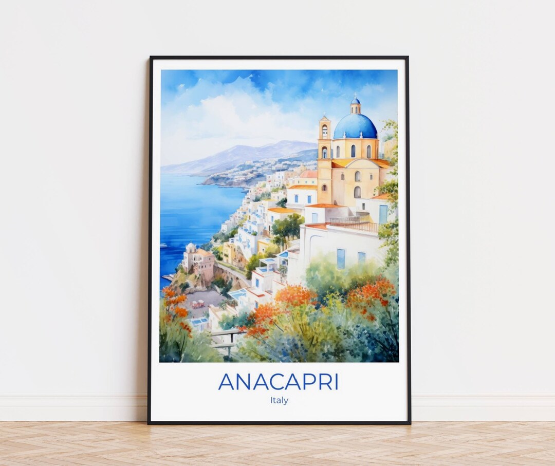 ANACAPRI Italy Poster, Capri Travel Poster, Capri Gift, Italy Travel ...