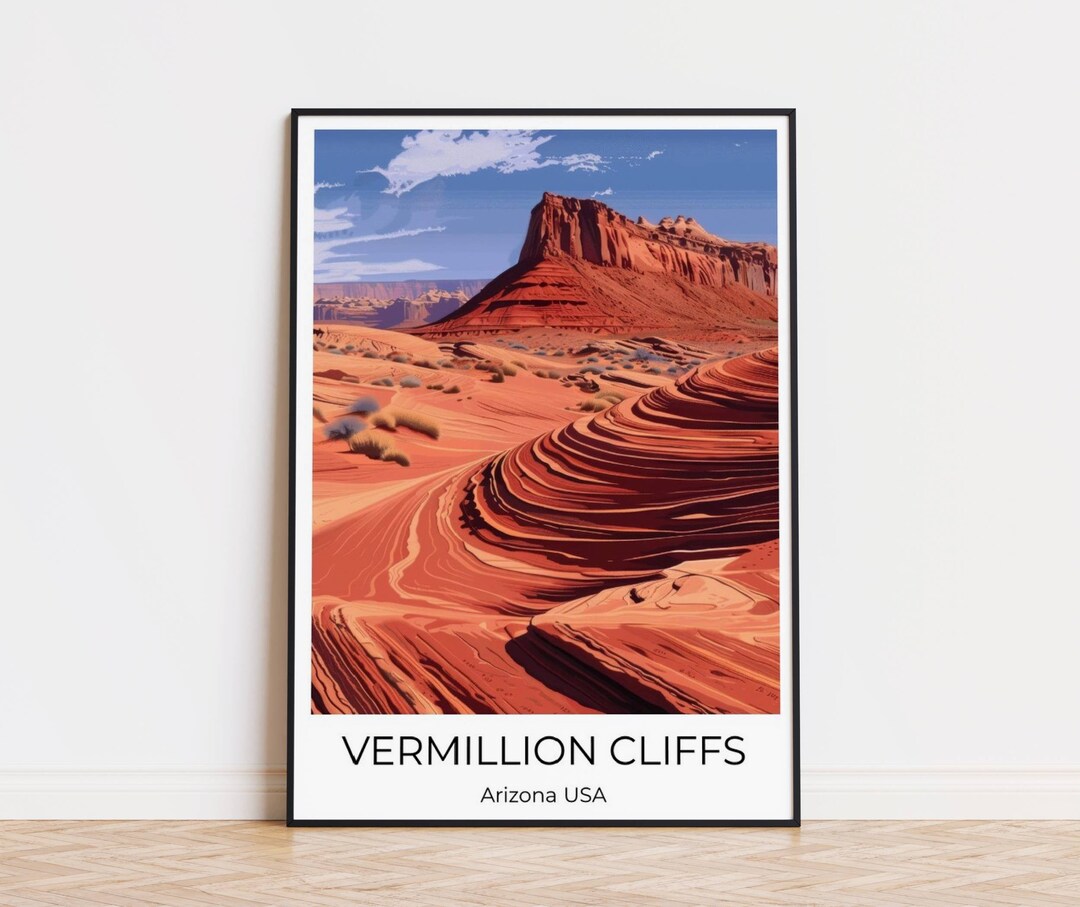 VERMILLION CLIFFS Arizona Reiseposter, Reisedruck Arizona, Arizona ...