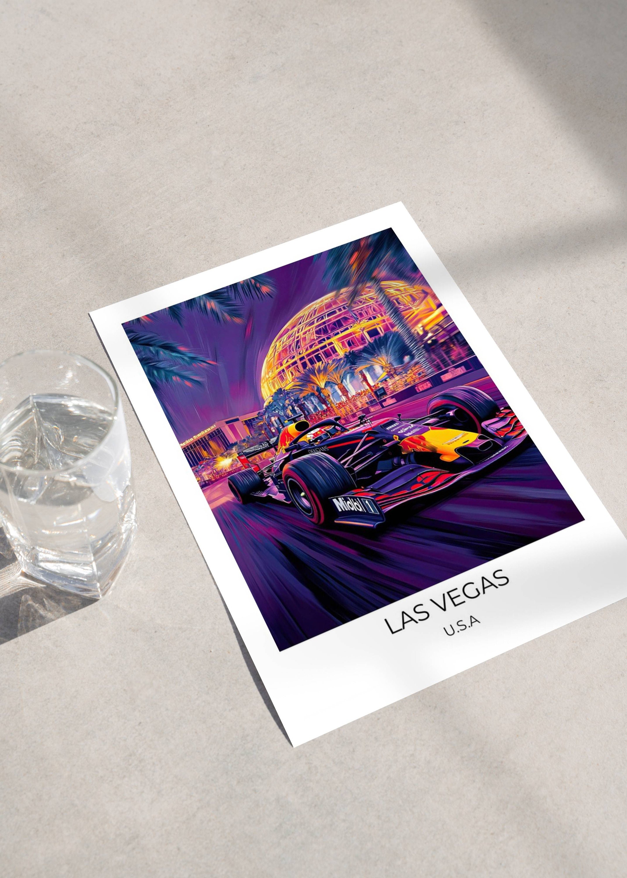 LAS VEGAS F1 Poster, Car Racing, Gift for F1 Fans, Gift for Dad, Las ...