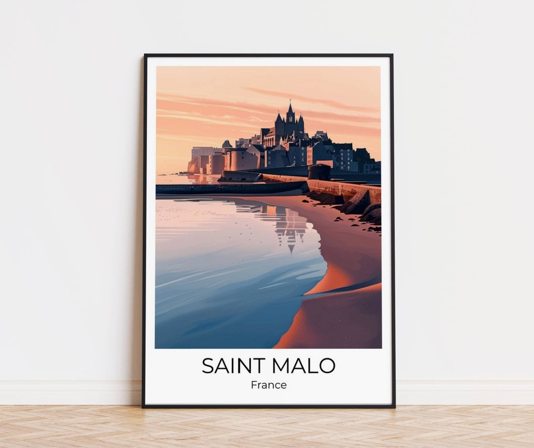 SAINT MALO Vintage Travel Poster St. Malo Wall Art France Travel Print ...