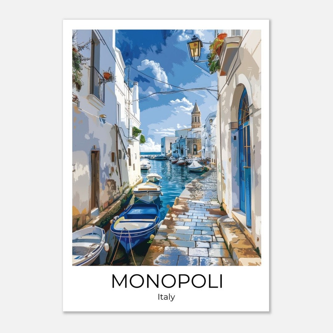 MONOPOLI Apulia Italy, Travel Poster Italy, Travel Print Monopoli ...
