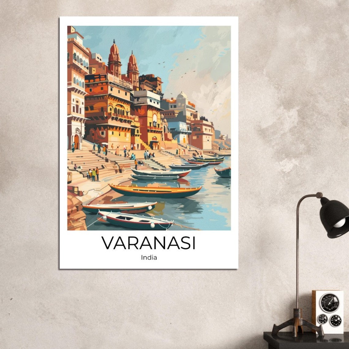 VARANASI | Travel Poster India | Wall Art Varanasi | Travel India ...