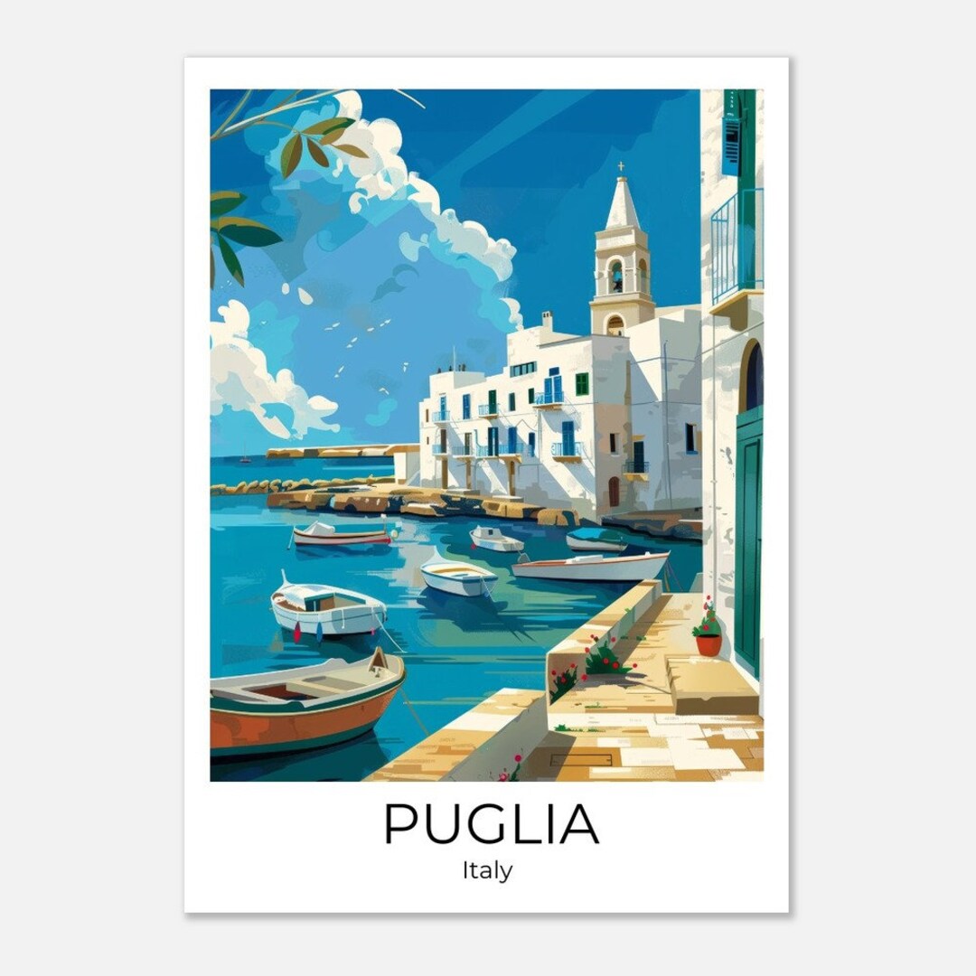 PUGLIA Apulia Italy, Travel Poster Italy, Travel Print Alberobello ...