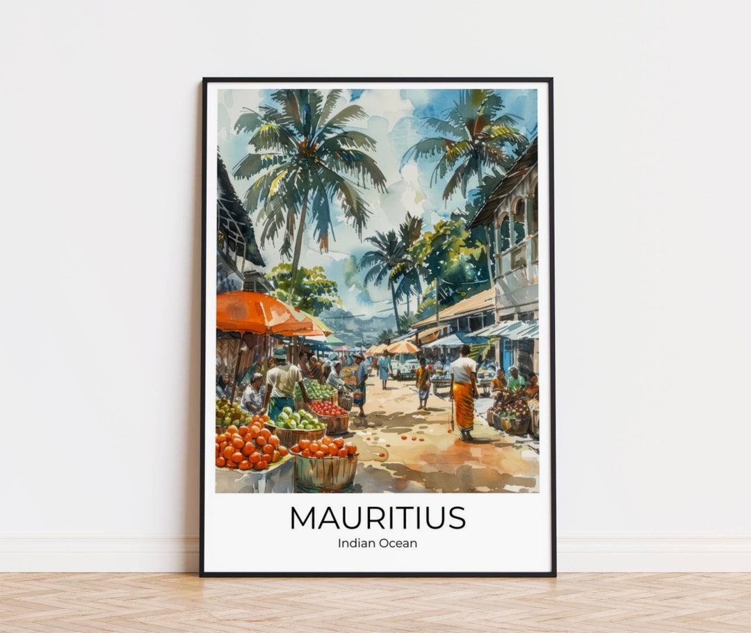 MAURITIUS Travel Poster Mauritius Travel Print Mauritius Poster Wall ...