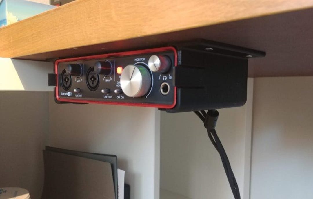 Under-the-table Holder Mount for Focusrite Scarlett 2i4 2nd Gen and 2i2 ...