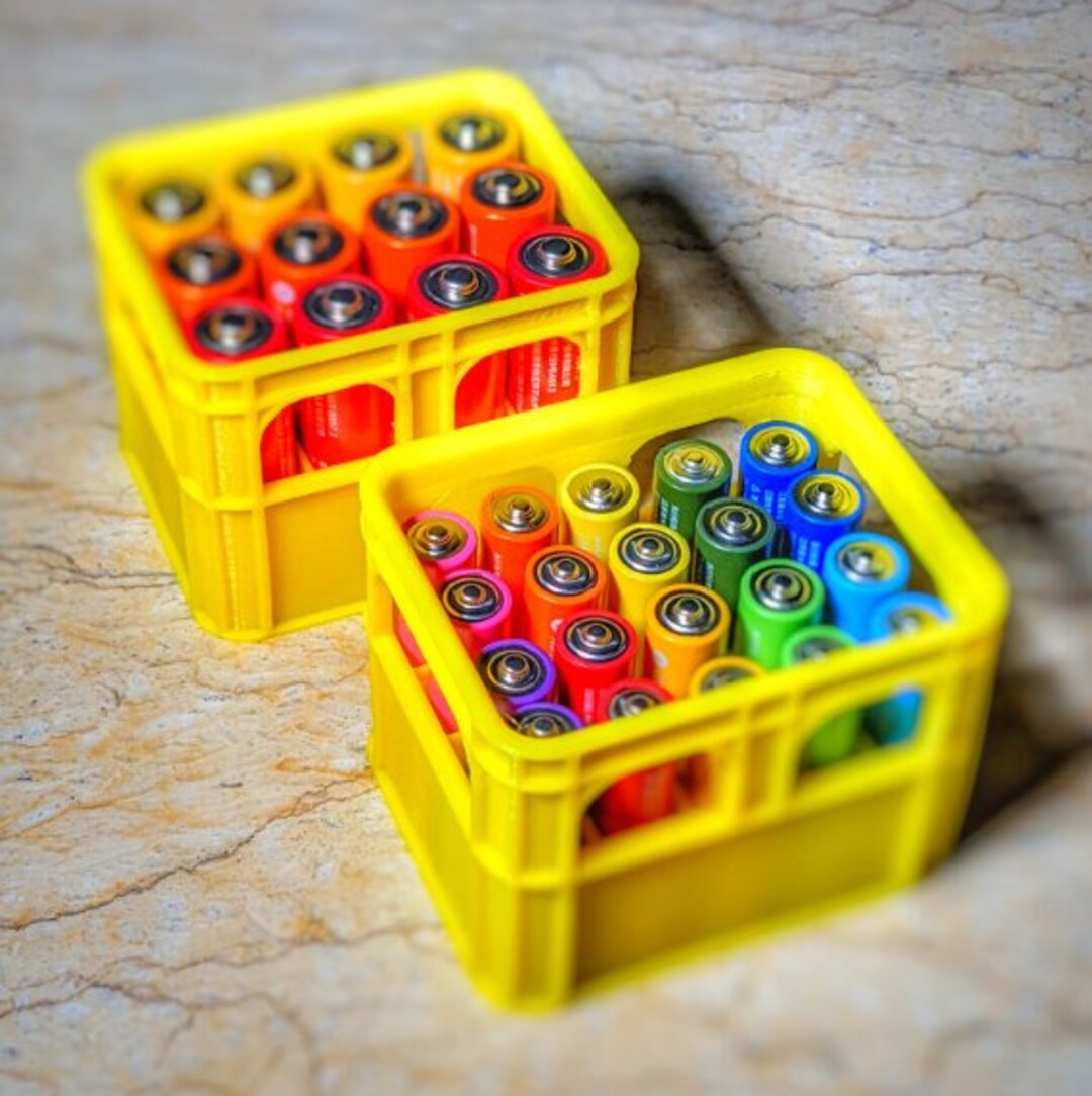 Stackable Beer Crate Battery Holder for AA / AAA / 9V / 18650 Batteries ...