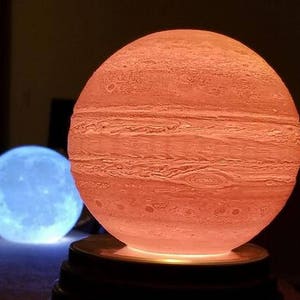 Jupiter Planet Night Lamp 3D Printed Lamp Modern Desk Lamp | Etsy