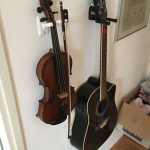 Violin/viola and Bow Wall Mount - Elegant Instrument Display - Etsy