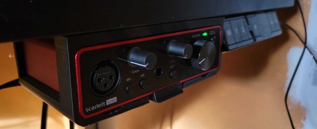 Hidden-below-table Holder Mount for Focusrite Scarlett 2i2 (1st, 2nd ...
