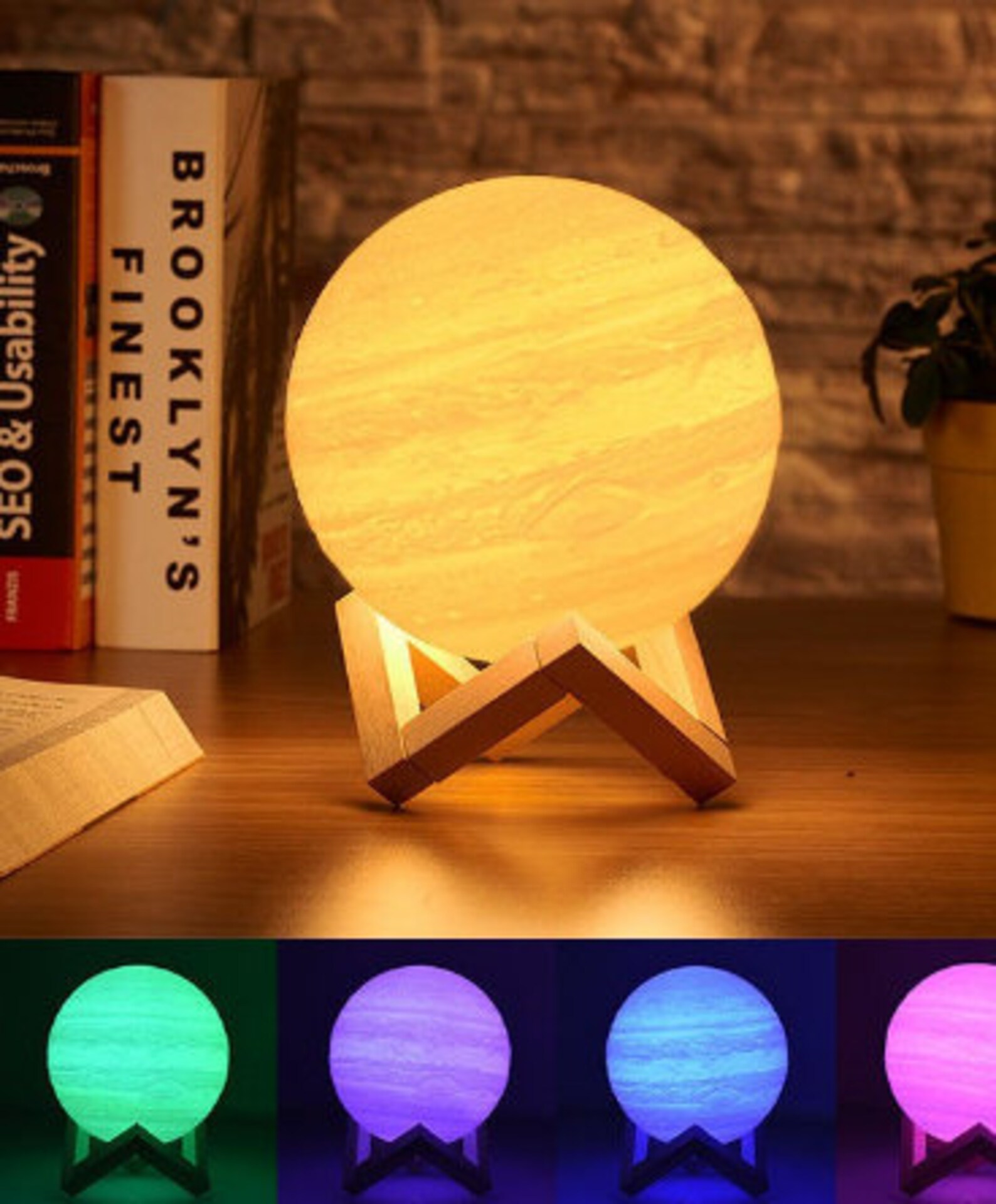 Jupiter Planet Night Lamp 3D Printed Lamp Modern Desk Lamp | Etsy