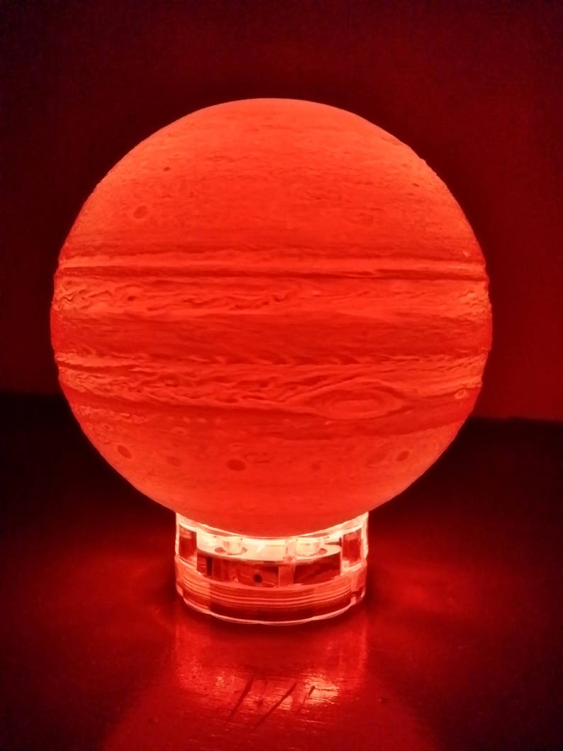 Jupiter Planet Night Lamp | 3D Printed Lamp | Modern Desk Lamp ...