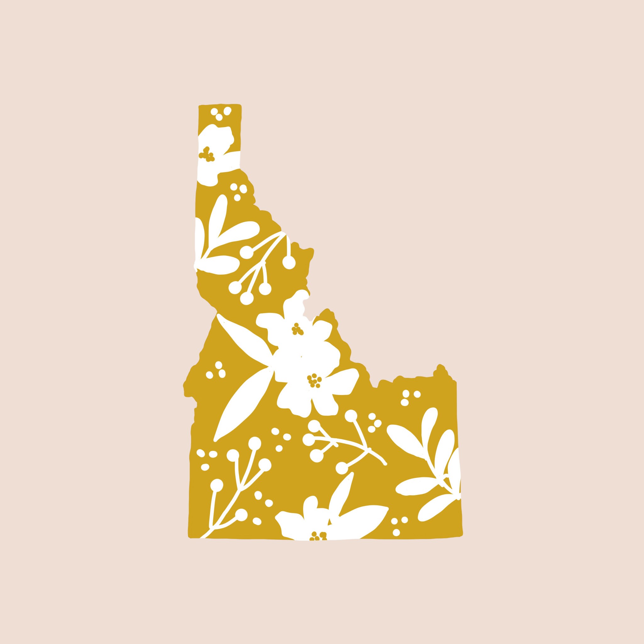 Idaho Syringa State Outline Sticker - Etsy