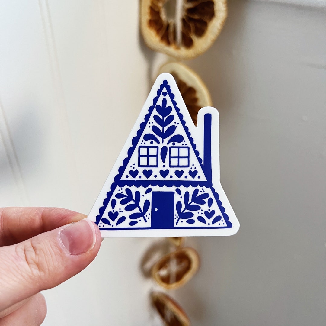 A-frame Cabin Sticker - Etsy