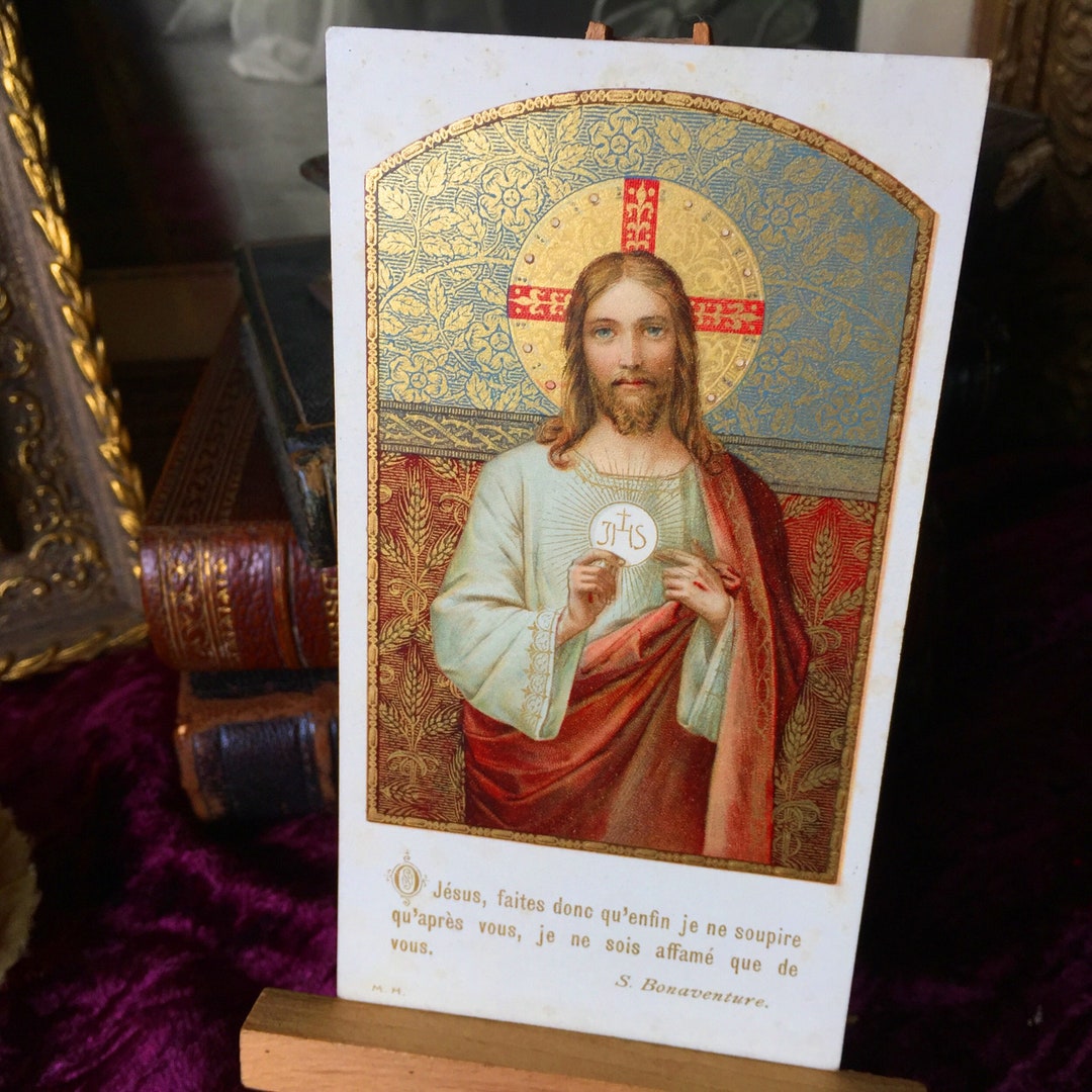 Antique French Jesus Communion Sacrament Religious Card Jesus - Etsy