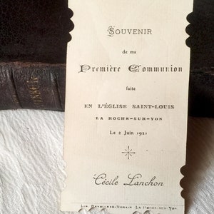 Vintage French Virgin Mary Communion Religious Card Catholic 1921 ...