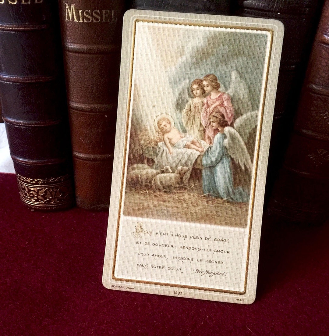 Vintage Jesus Nativity Card, Catholic Prayer Card, Antique Jesus Holy ...