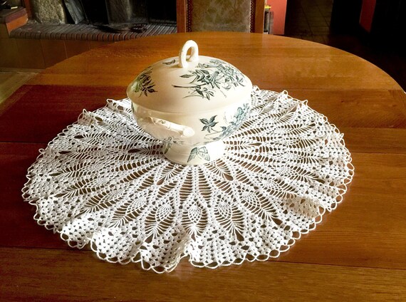 Doilies . Vintage French crochet doily Handmade doily 005 crochet ...