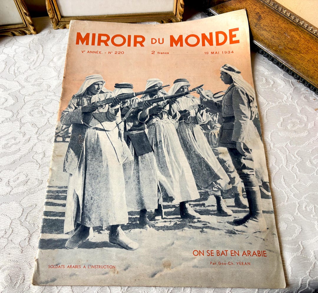 Vintage 1934 French Magazine W World News, Antique 1930s Illustrated ...