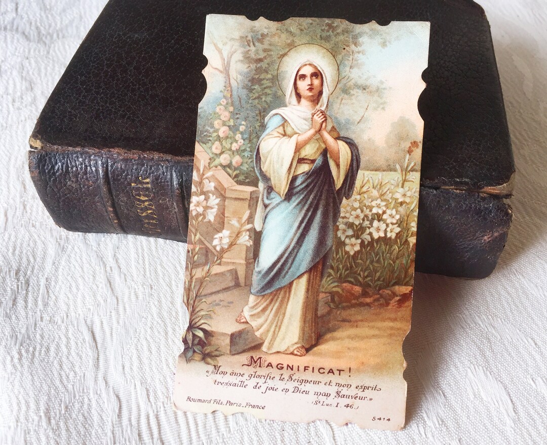 Antique French Virgin Mary Religious Card Mary Catholic Holy - Etsy