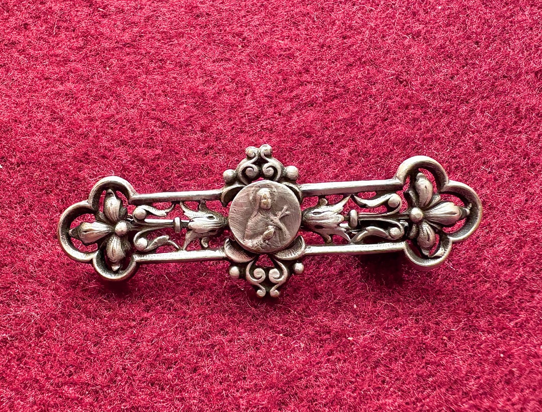 Antique French St Therese Brooch Pin, Therese Child Jesus Catholic ...