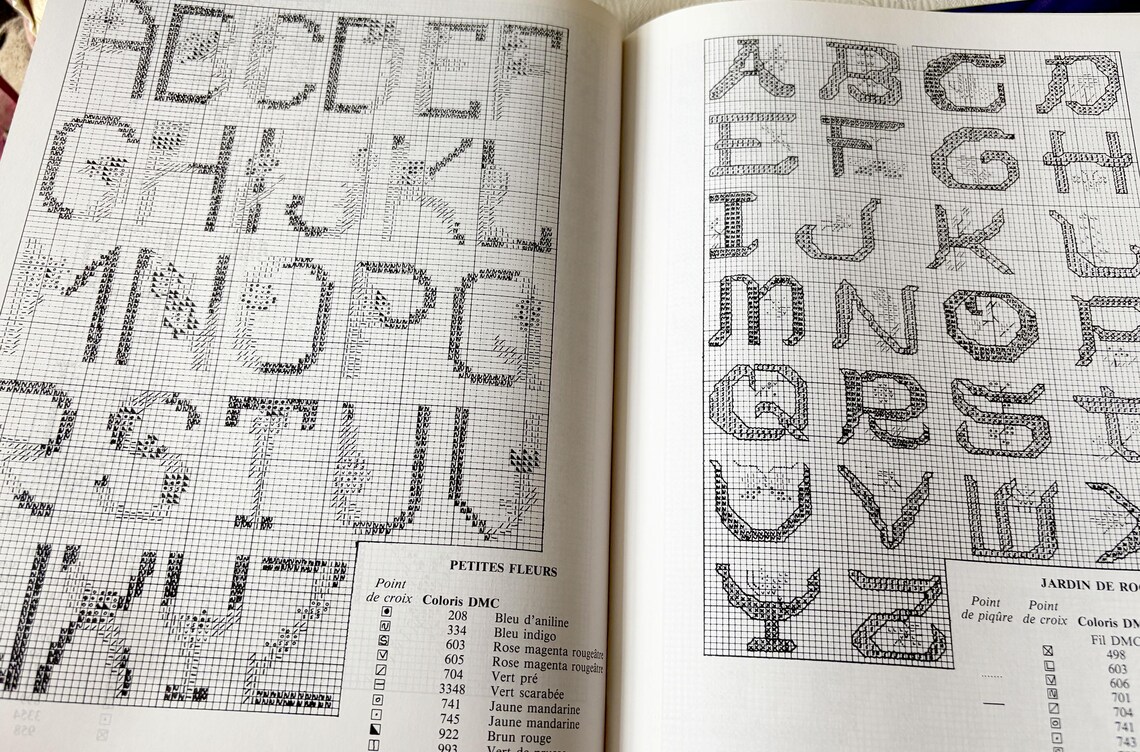 Vintage DMC Magazine Alphabet Patterns, Cross Stitch Lesson, Christmas ...