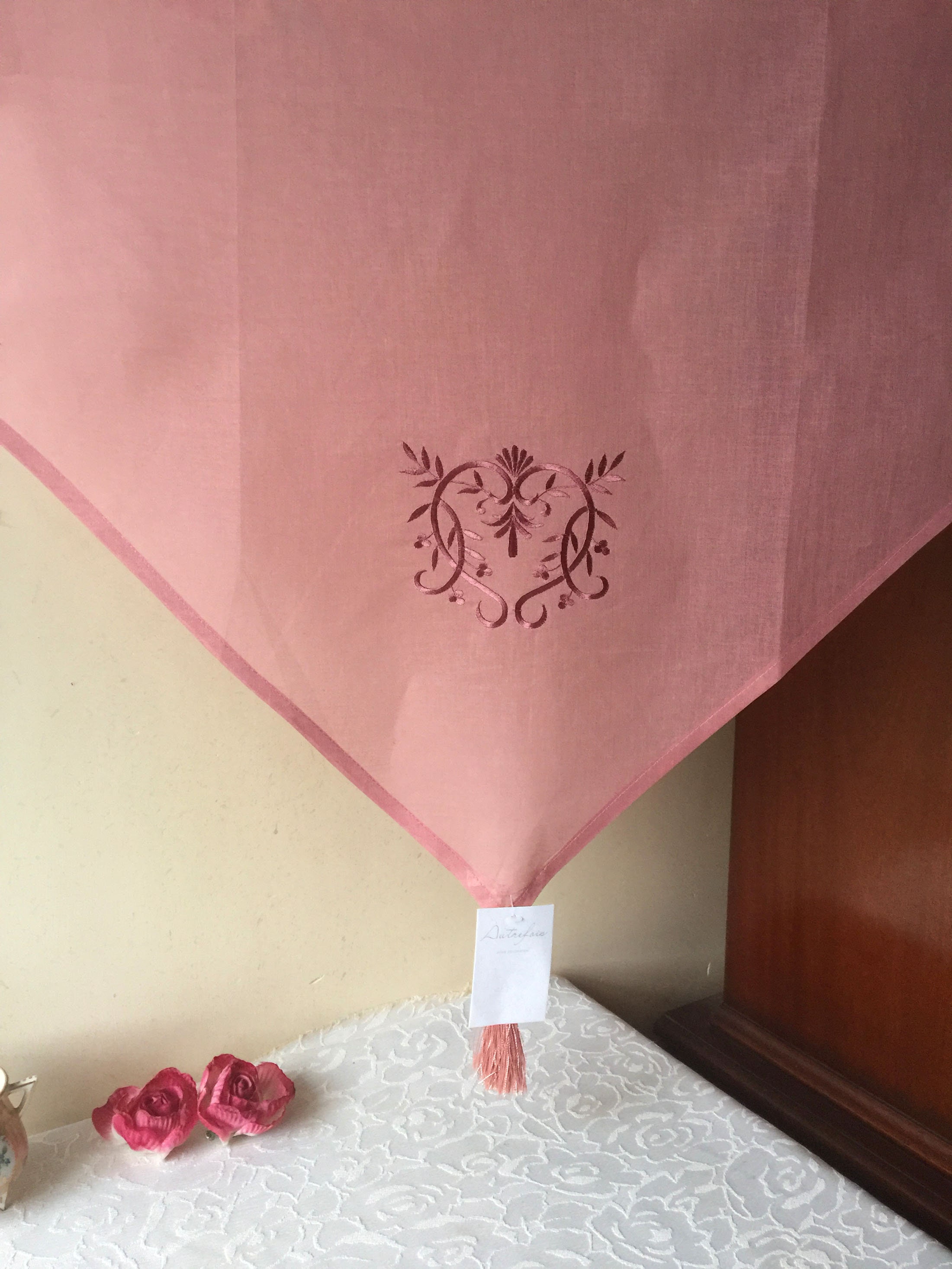 Vintage French Pink Window Cafe Curtain Old Pink 2362 in X - Etsy