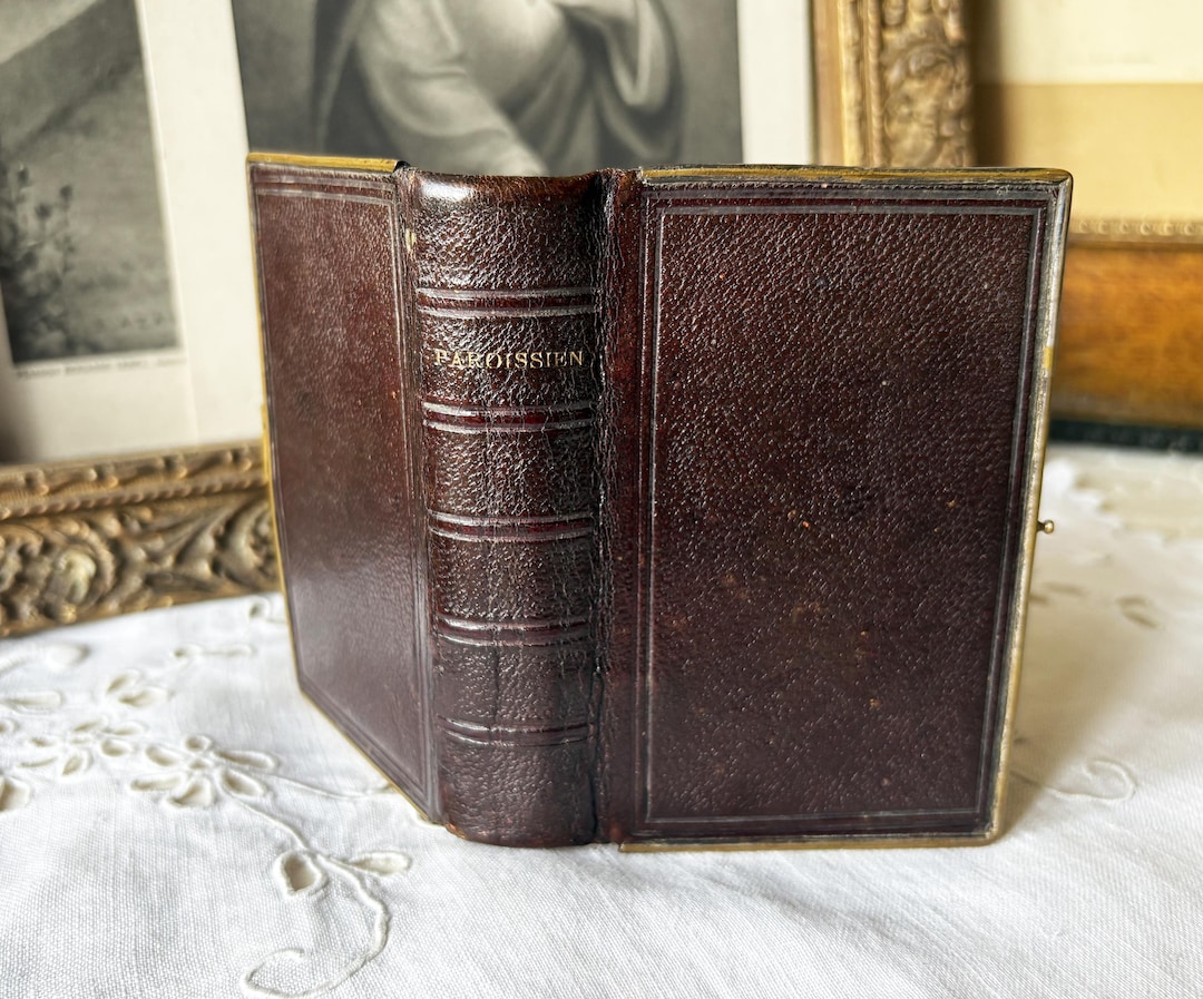 Antique French Missal 1877, Leather Catholic Religious Book, Latin Mass ...
