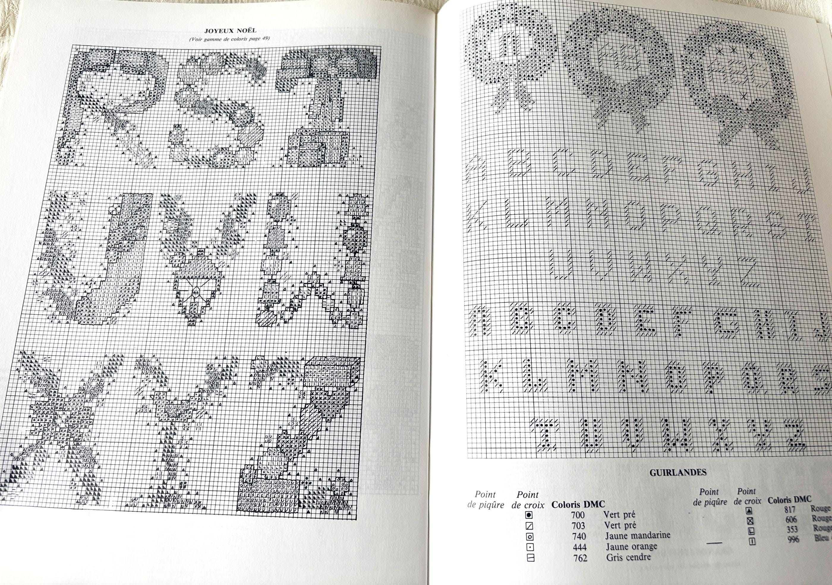 Vintage DMC Magazine Alphabet Patterns, Cross Stitch Lesson, Christmas ...