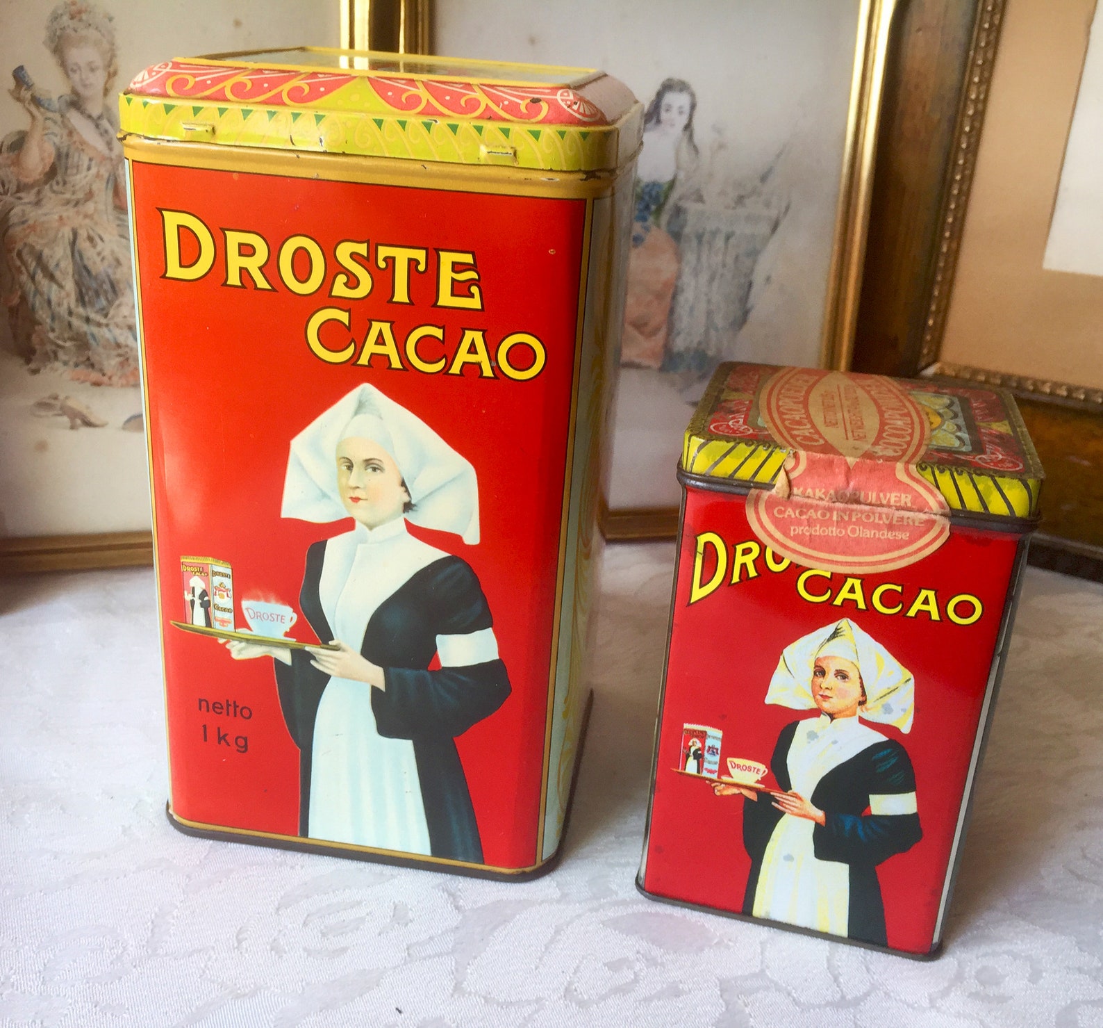 Vintage Cacao DROSTE x 2 boites métal boite ancienne biscuit | Etsy