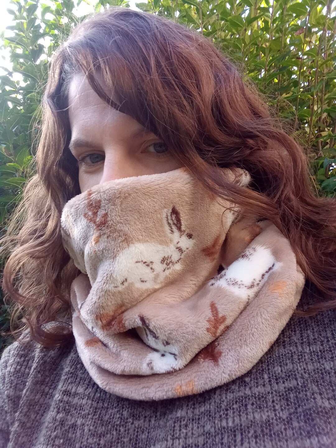 Neck Warmer Rabbit Bunny Patterned Fleece Gaiter/cowl/snood for Toddler ...