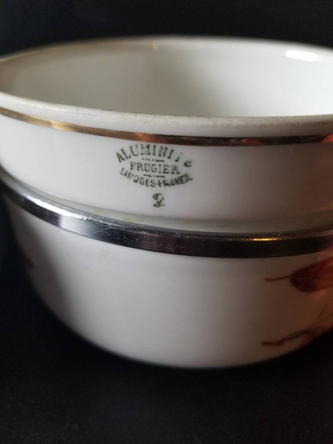 Vintage French Aluminite Frugier Limoges Porcelain Saucepans. | Etsy
