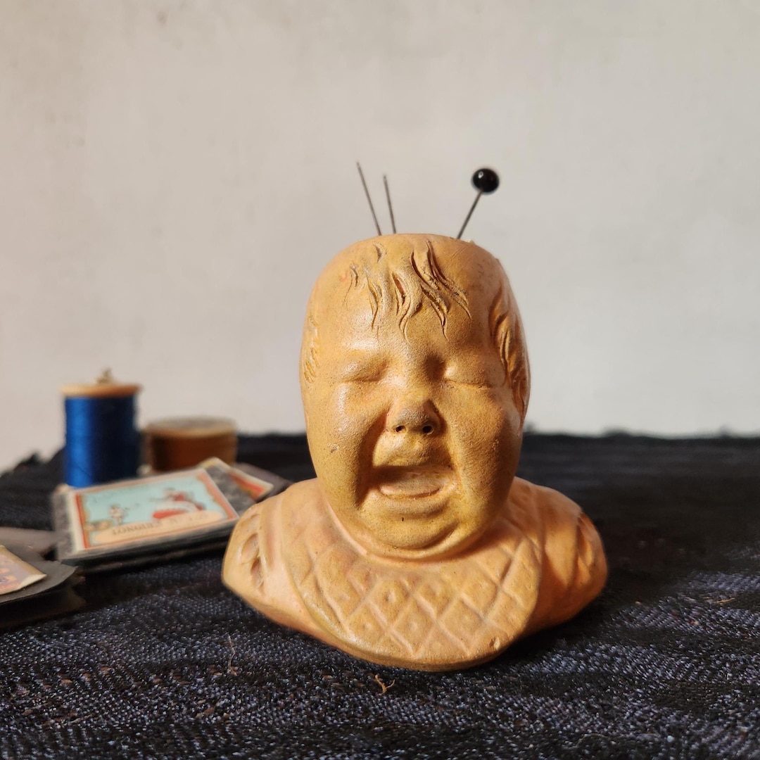 Antique 1900 George Dreyfus Terracotta Crying Baby Pin Cushion: Paris ...