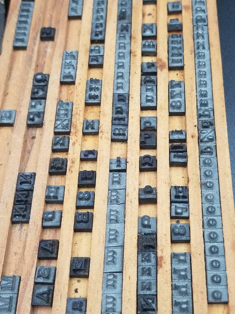 Vintage French Phénix Printing Letter Stamps Kit | Etsy