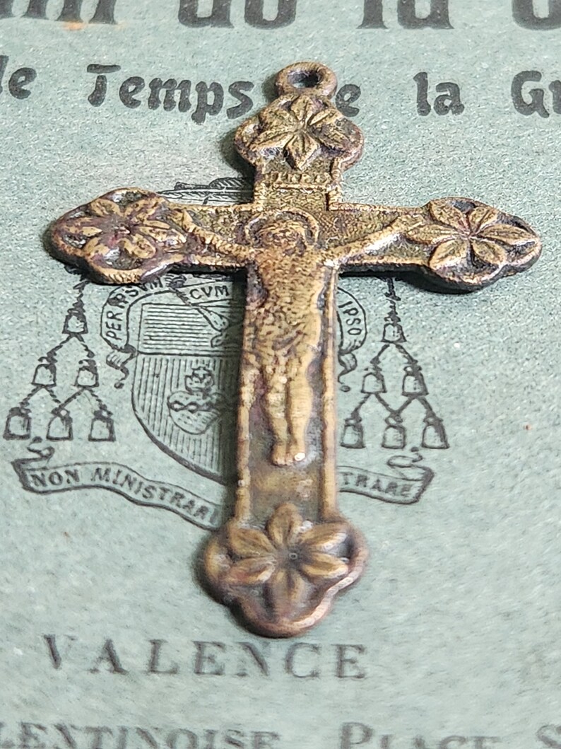 Antique French 'souvenir De Mission' Catholic Missionary Bronze ...