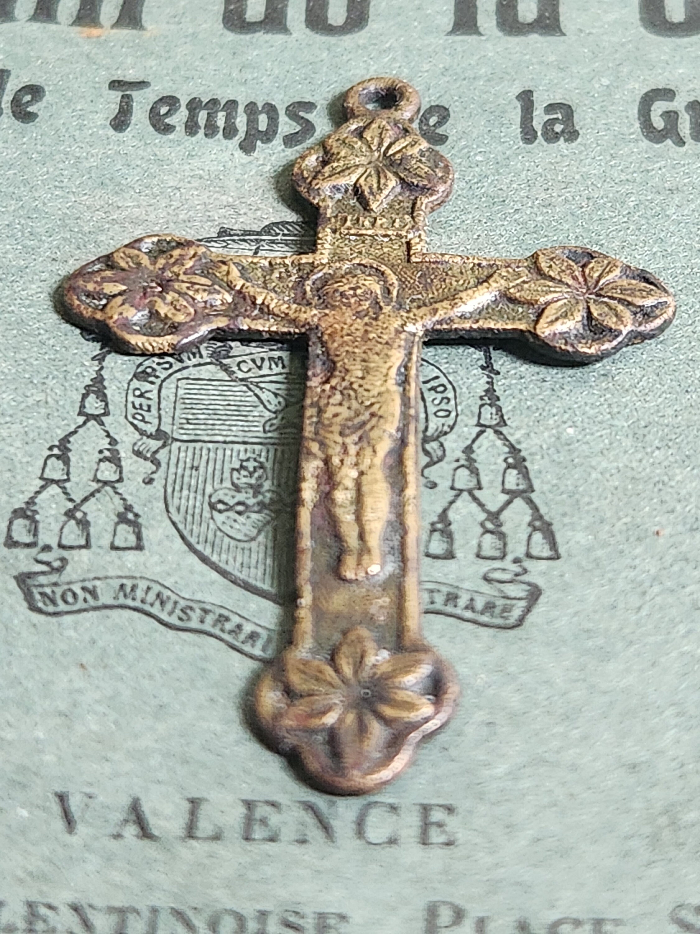 Antique French 'souvenir De Mission' Catholic Missionary Bronze ...