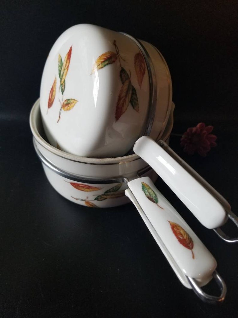 Vintage French Aluminite Frugier Limoges Porcelain Saucepans. - Etsy