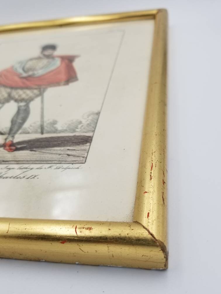 Vintage French Coloured Lithograph by François Delpech of a | Etsy