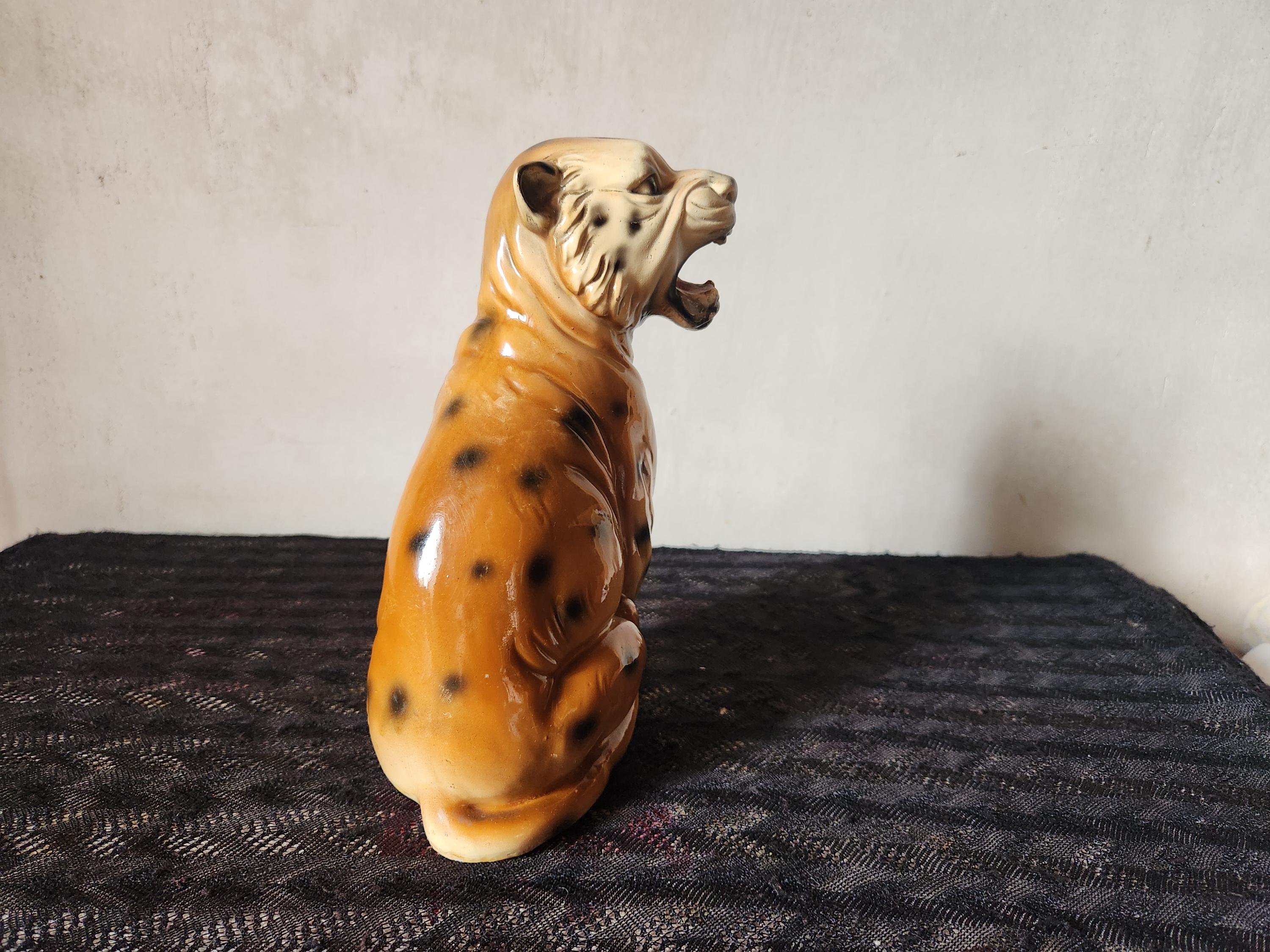 Vintage Ceramic Leopard Cub Statue 1950s Feline Statue. - Etsy