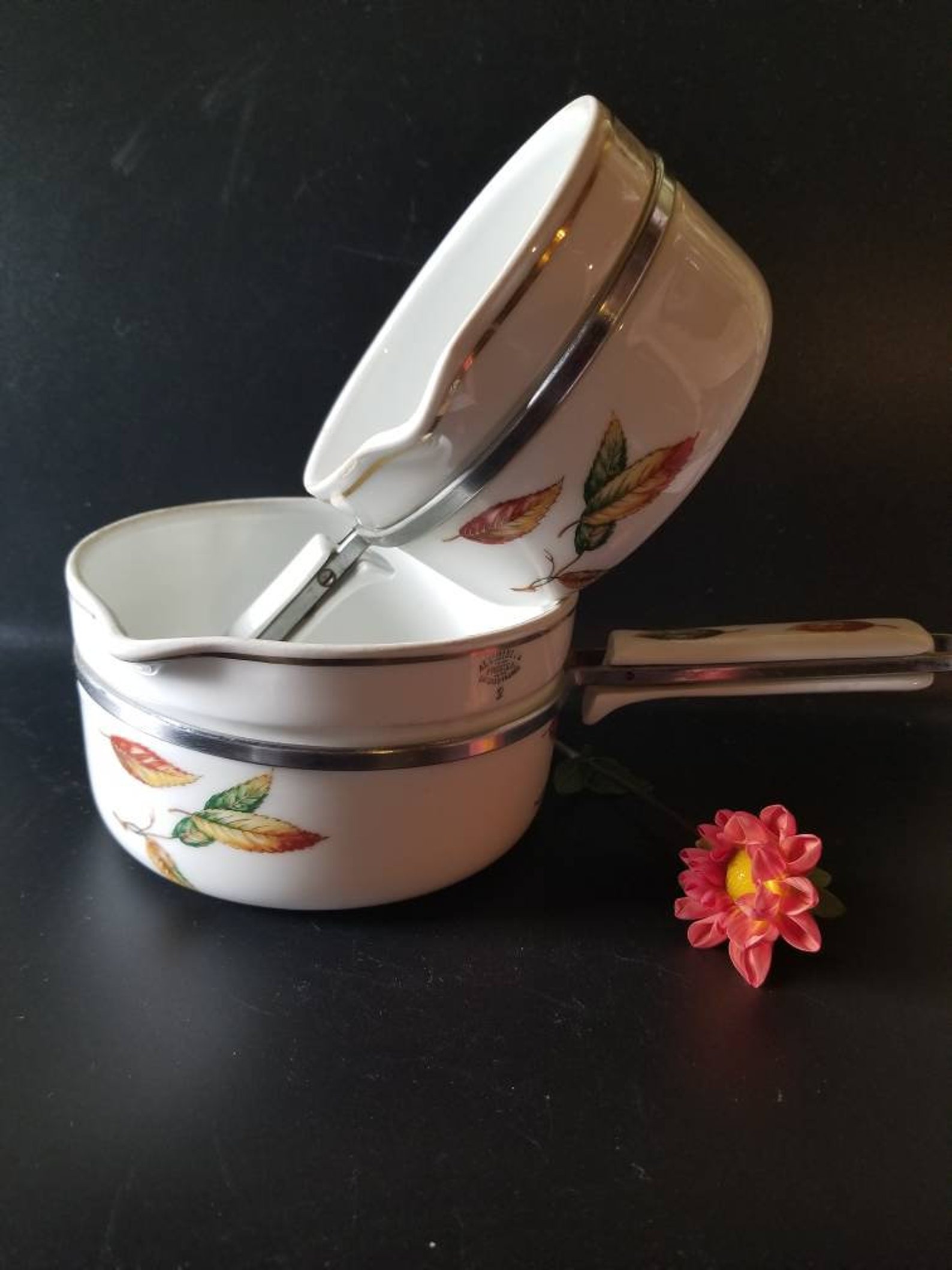 Vintage French Aluminite Frugier Limoges Porcelain Saucepans. - Etsy