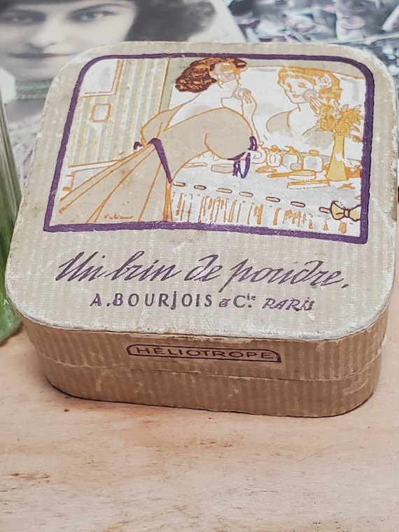 Antique Bourjois Paris Powder Box with Rochas Perfume… - Gem