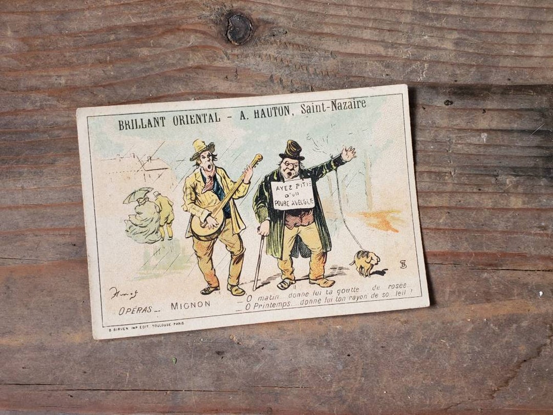 Vintage French Ephemera Advertising Card for Brilliant Oriental Floor ...